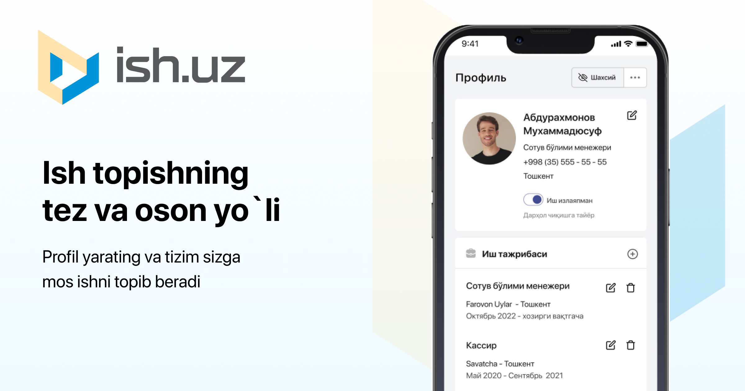 Toshkentda ish izlash | ISH.UZ